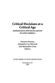 Critical Decisions at a Critical Age: Adolescents and Young Adults in ...