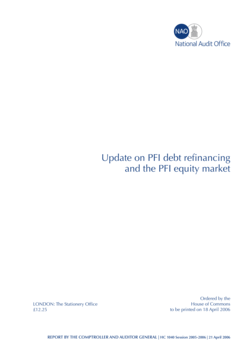 Update on PFI debt refinancing and the PFI equity market (NAO) Report ...