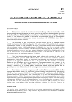 Test No. 431: In Vitro Skin Corrosion: Reconstructed Human Epidermis ...