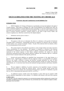 Test No. 201: Freshwater Alga and Cyanobacteria, Growth Inhibition Test ...